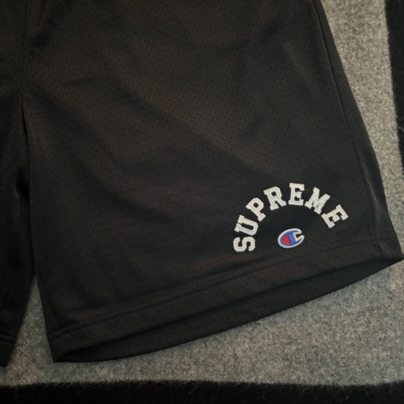 Supreme | Shorts | Supreme X Champion Ss24 Black Mesh Short Medium ...